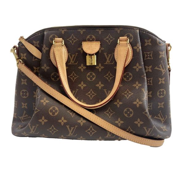 Louis Vuitton | Bags | Louis Vuitton Rivoli Mm Brown Monogram Top ...